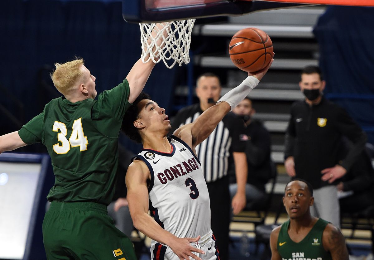 Gonzaga - Andrew Nembhard - Feb. 16, 2021 | The Spokesman-Review