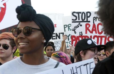 Protest at WSU - Aug. 19, 2017 | The Spokesman-Review