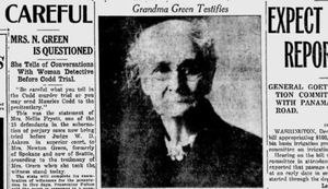 100 years ago today: Grandma Green brushes off warning in Codd murder trial