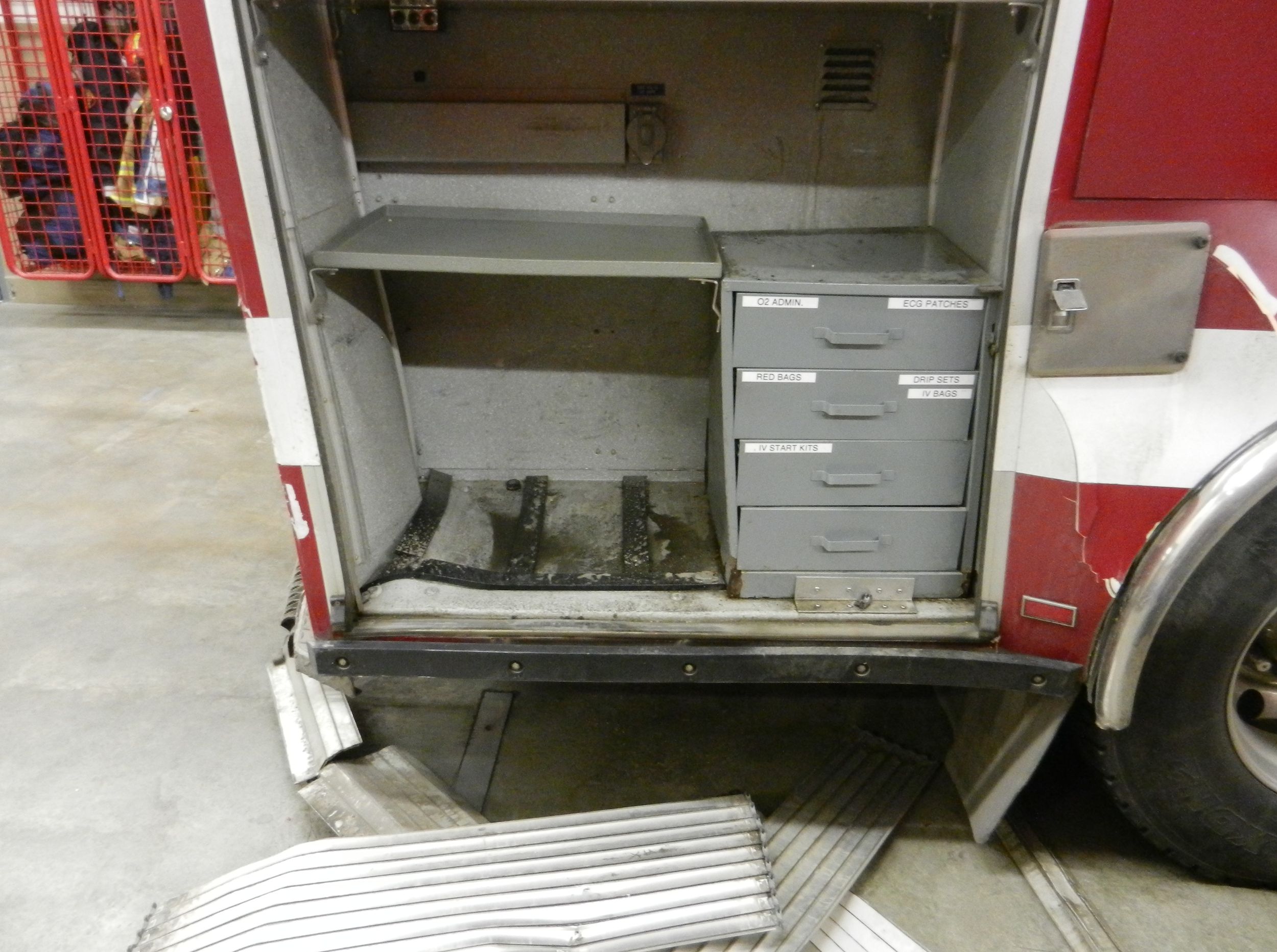 Fire engine damaged in rear-end collision