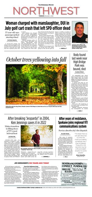 Northwest Front Page for Nov. 1, 2022 | The Spokesman-Review