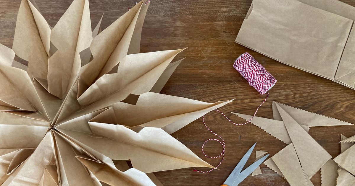 Upcycled Life: Paper bag stars