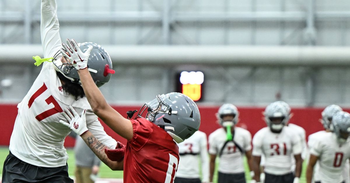 On Day 1 of WSU spring ball under Kirby Moore, DBs make plays and TEs ...