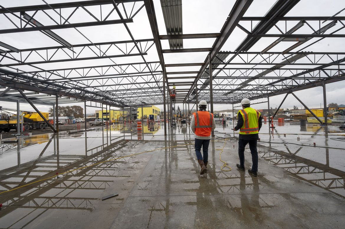 The new Shaw Middle School construction - Nov. 8, 2020 | The Spokesman ...