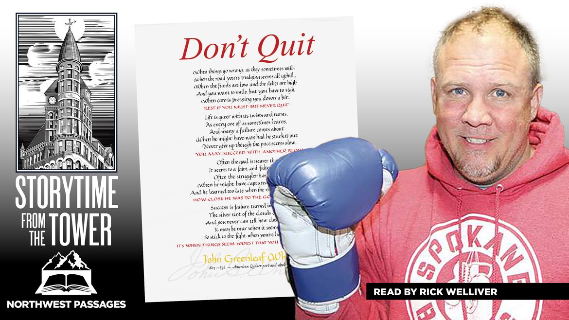 Spokane Boxing’s Rick Welliver reads “Don’t Quit” for Storytime from ...