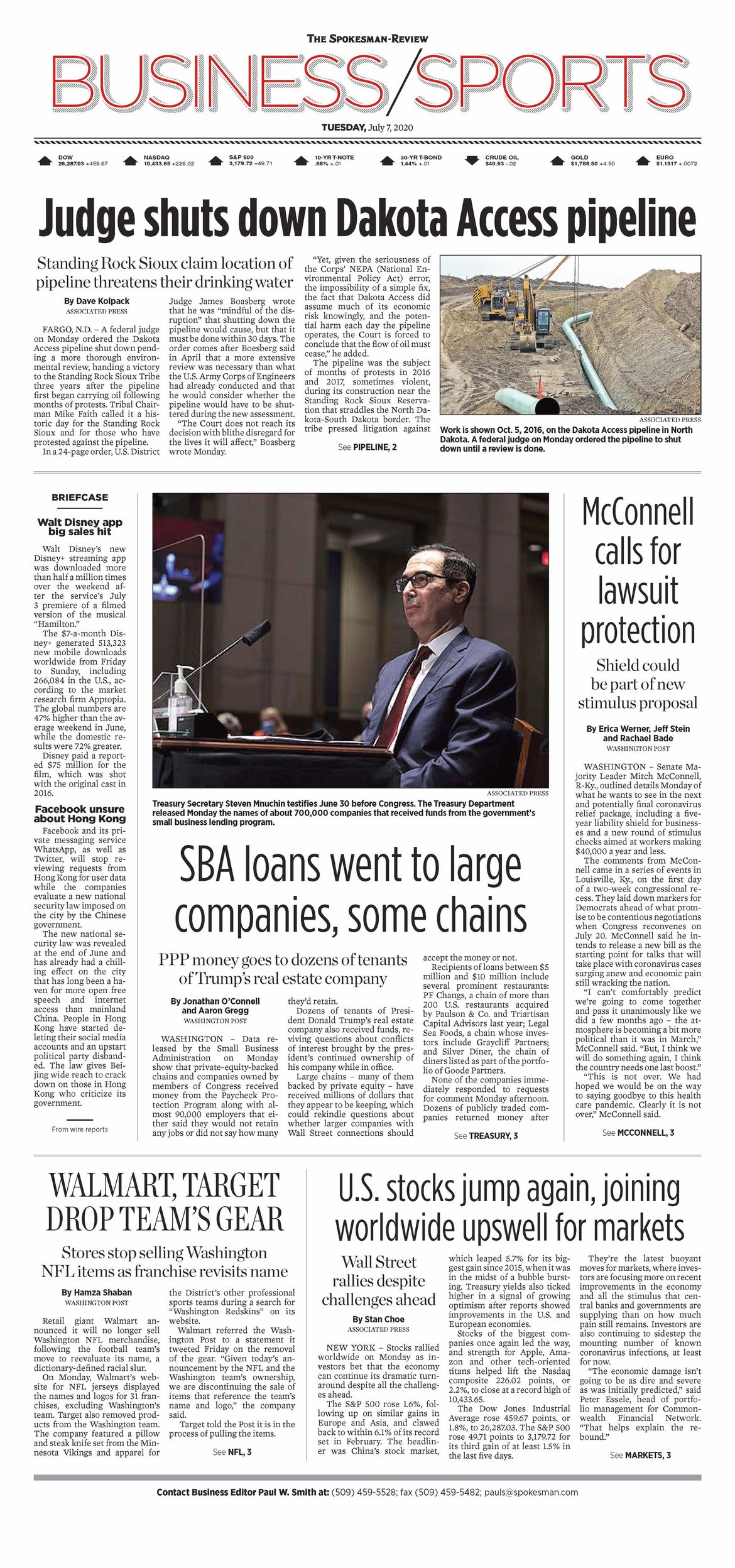 Business Front Page for July 7, 2020 | The Spokesman-Review