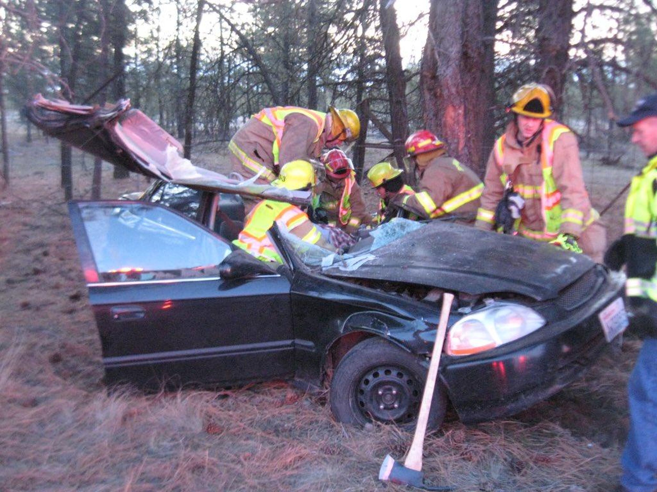 Two men hospitalized after driver falls asleep in crash near Medical Lake