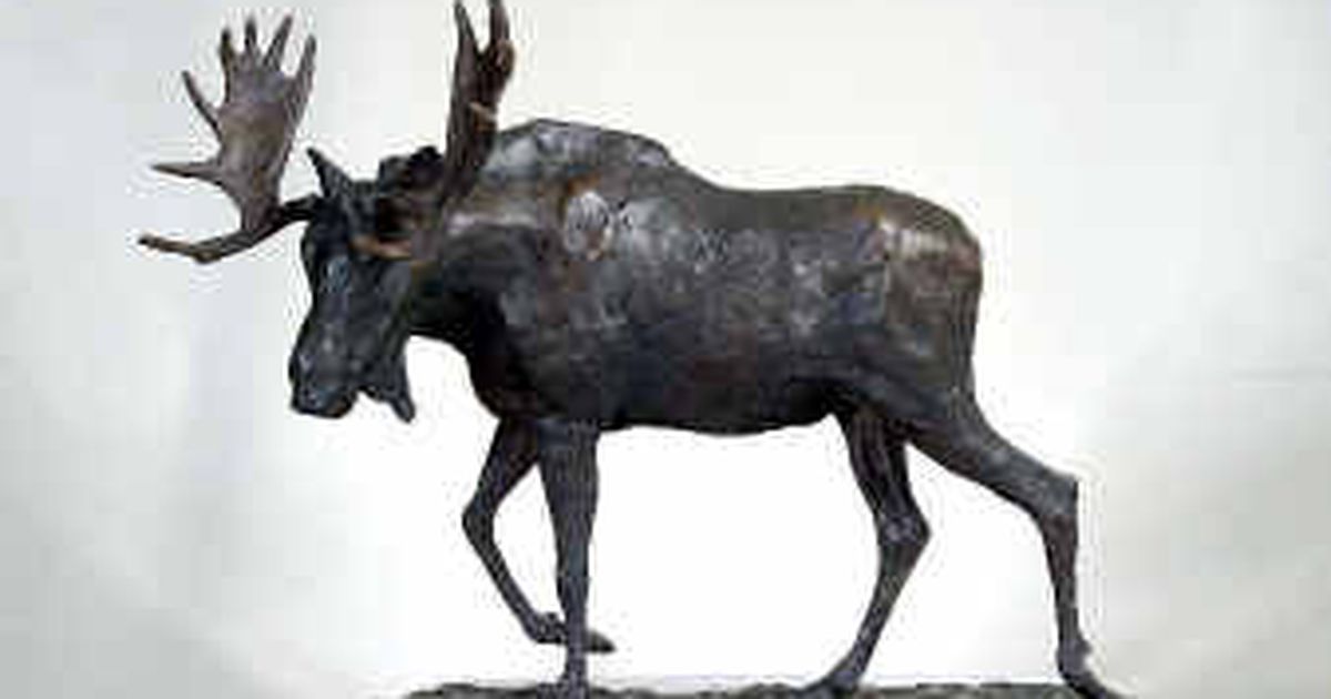 Time spent with live moose helped sculptor create model