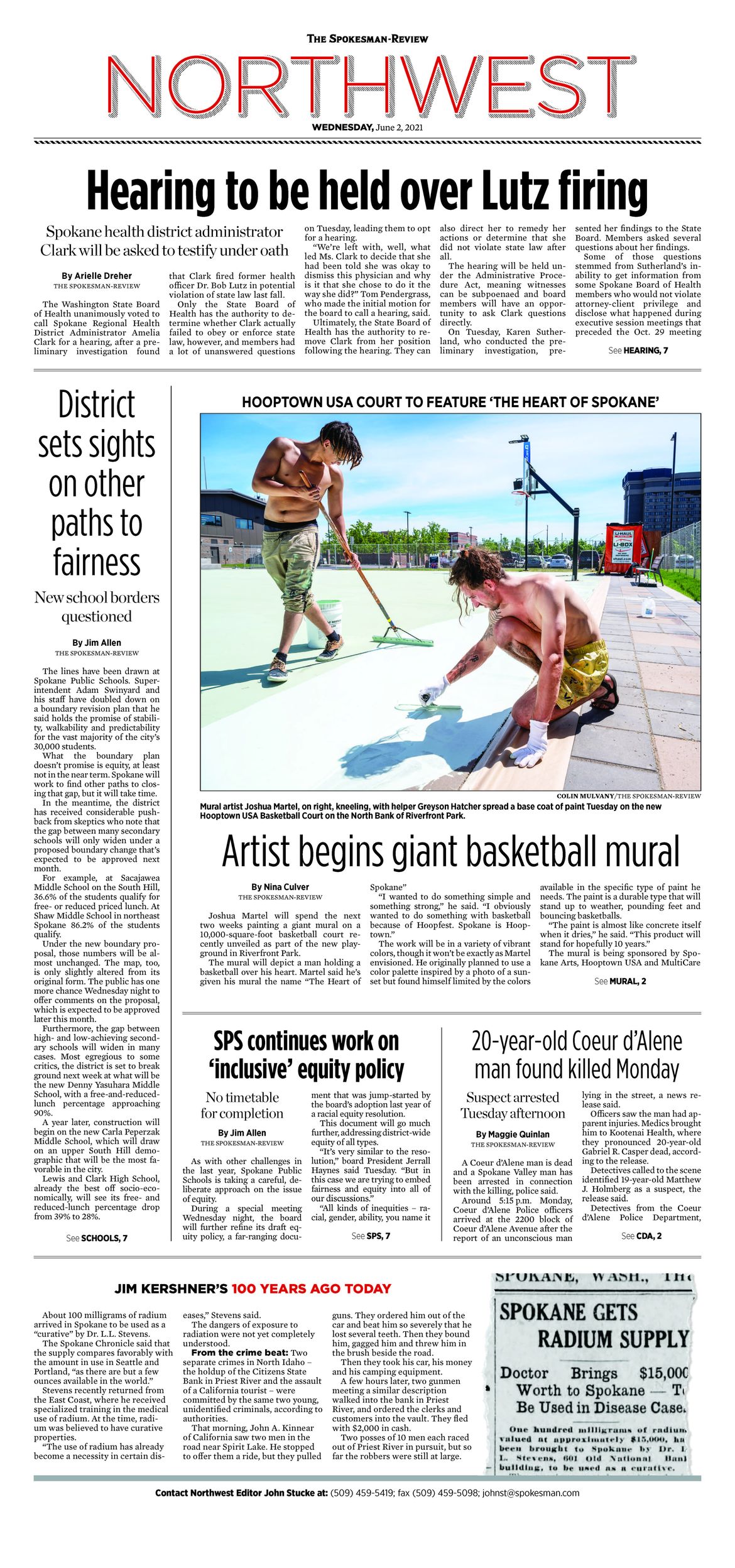 Northwest Front Page for June 2, 2021 | The Spokesman-Review