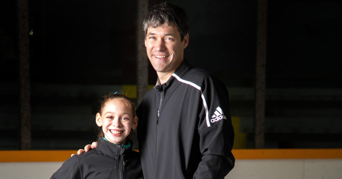 10-year-old skater Emma Dickau used to performing before crowds