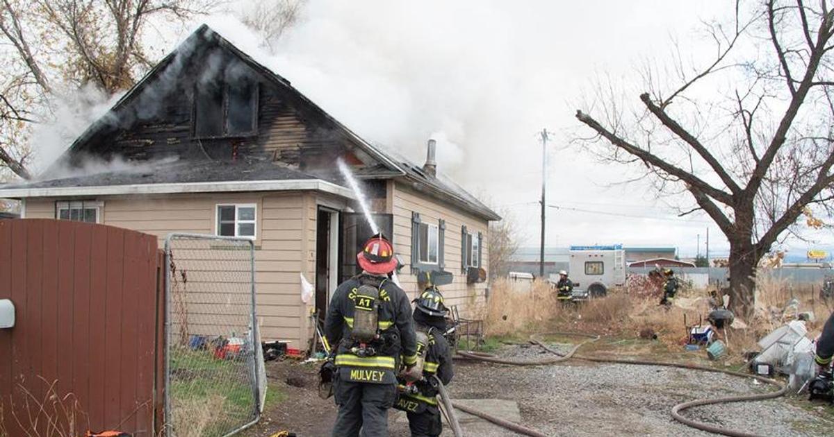 Fire crews work to put out house fire; no injuries | The Spokesman-Review