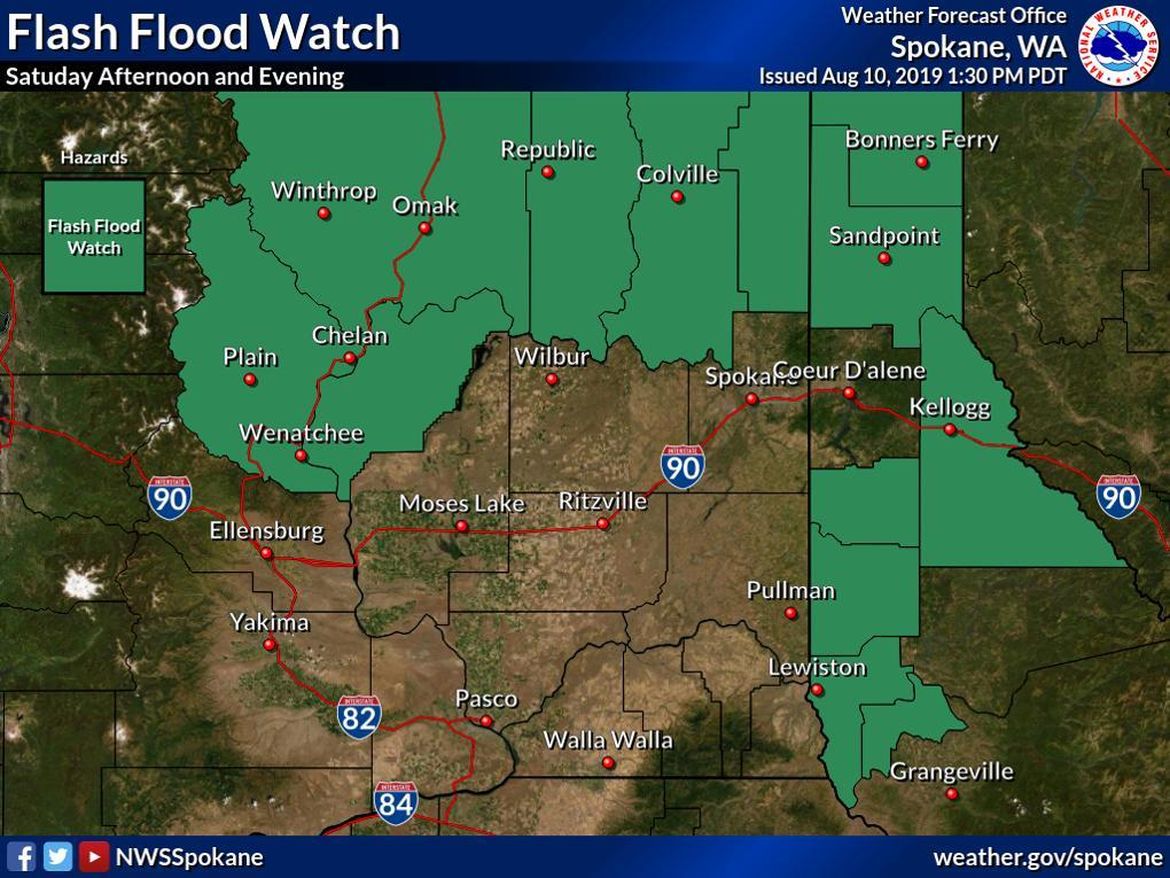 Flash Flood Watch Issued For Area Thunderstorms Expected In Spokane