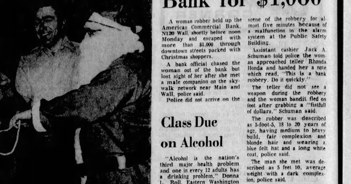 This day in history: Police said bank robbery may have been first in ...