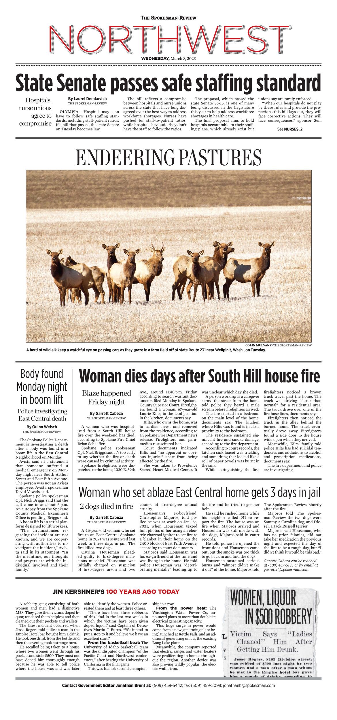 Northwest Front Page for March 8, 2023 | The Spokesman-Review