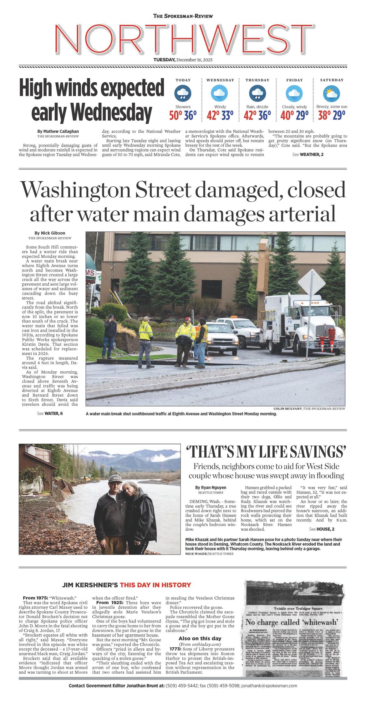 Northwest Front Page for Dec. 16, 2025 | The Spokesman-Review