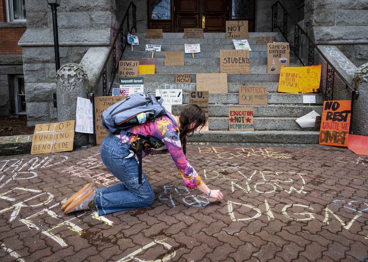 'Education, not deportation': Gonzaga students rally against Trump ...
