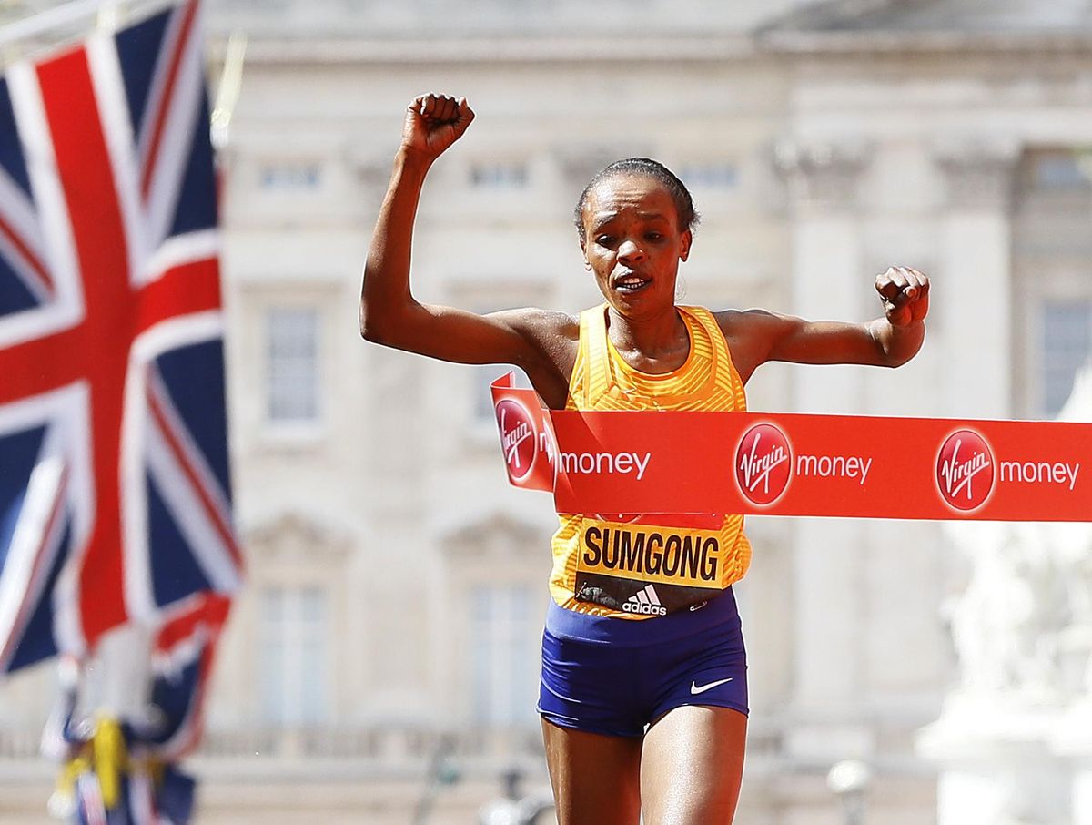 London Marathon Record For Kipchoge Sumgong Wins After Fall The london-marathon-record-for-kipchoge-sumgong-wins-after-fall-the