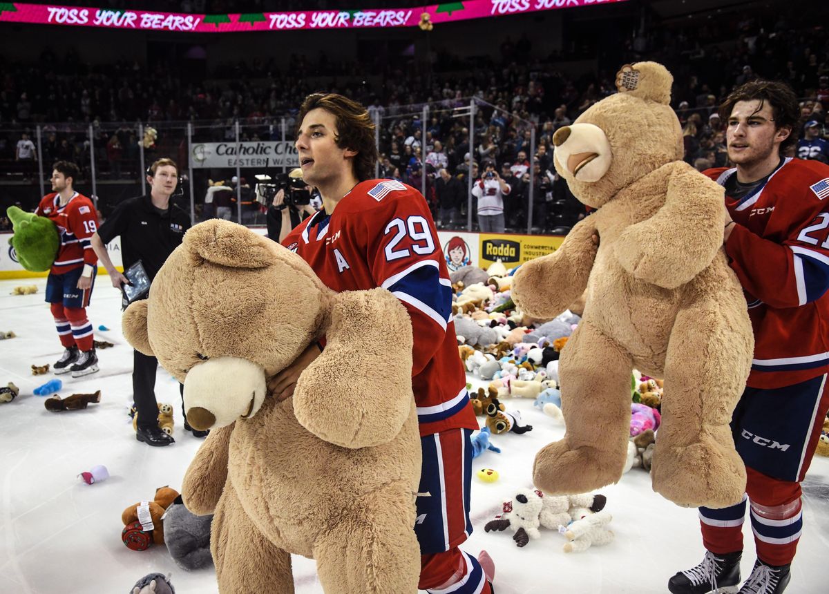 Teddy Bear toss - Dec. 7, 2019 | The Spokesman-Review