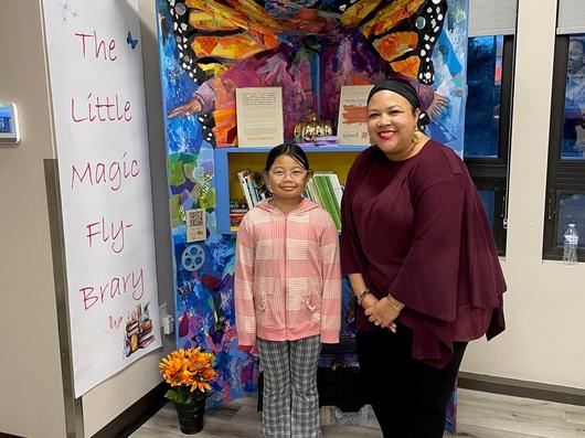 Local artist designs 'Little Library' at Carl Maxey Center