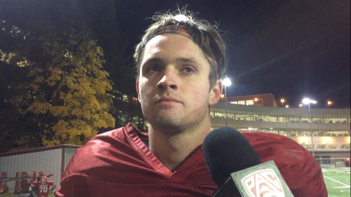 Video: Washington State wide receiver Kyle Sweet post practice Oct. 31