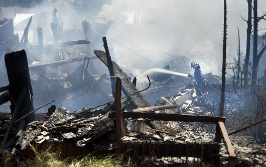 Colville headquarters collapse after fire