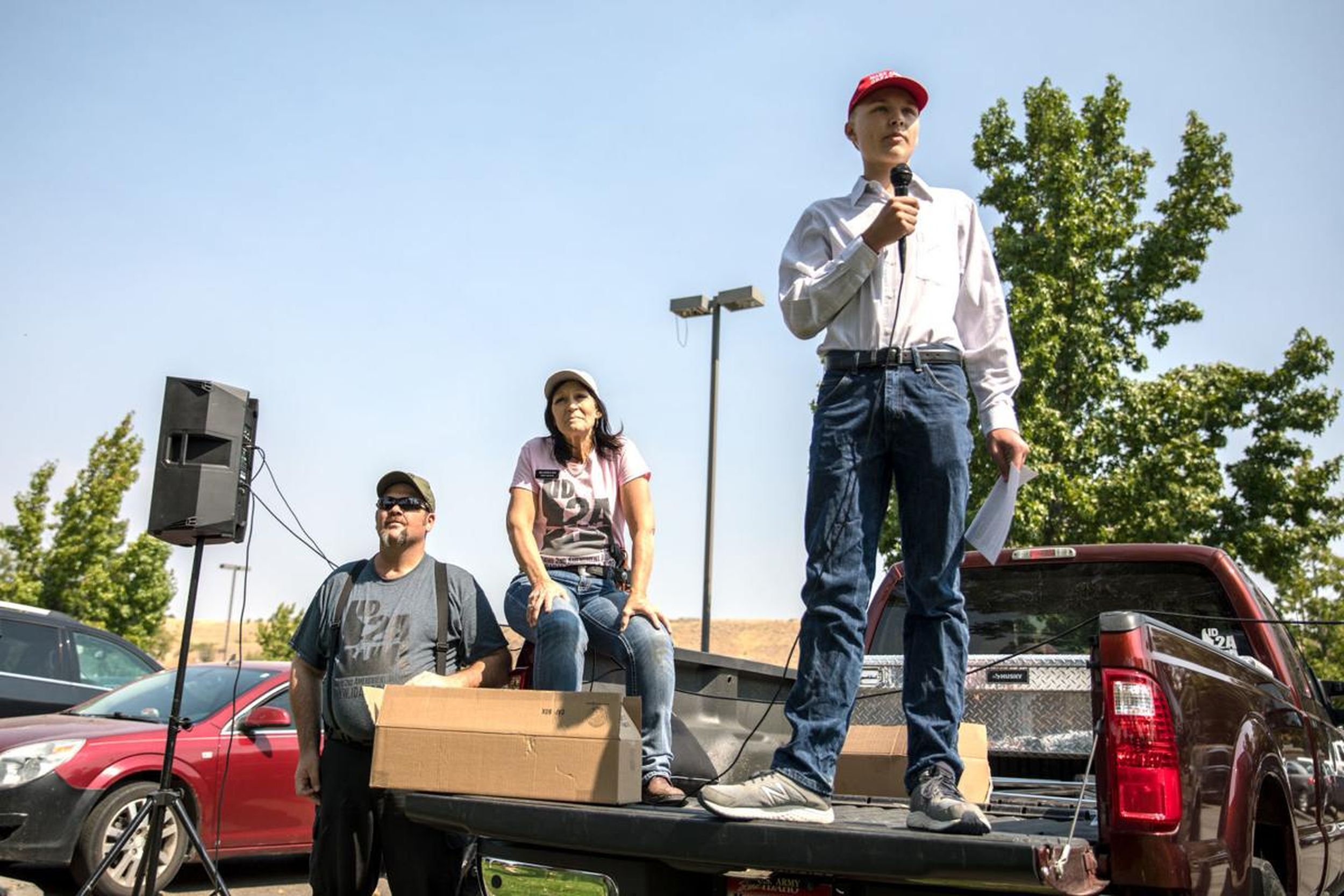 Youth Argue Second Amendment Rights Gun Control At Rally In Boise