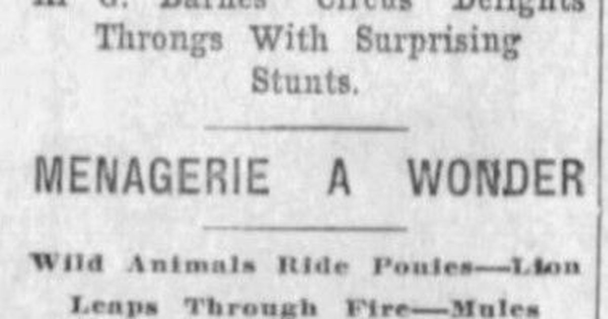 100 years ago in Spokane: The circus acts of 1921 probably wouldn't ...