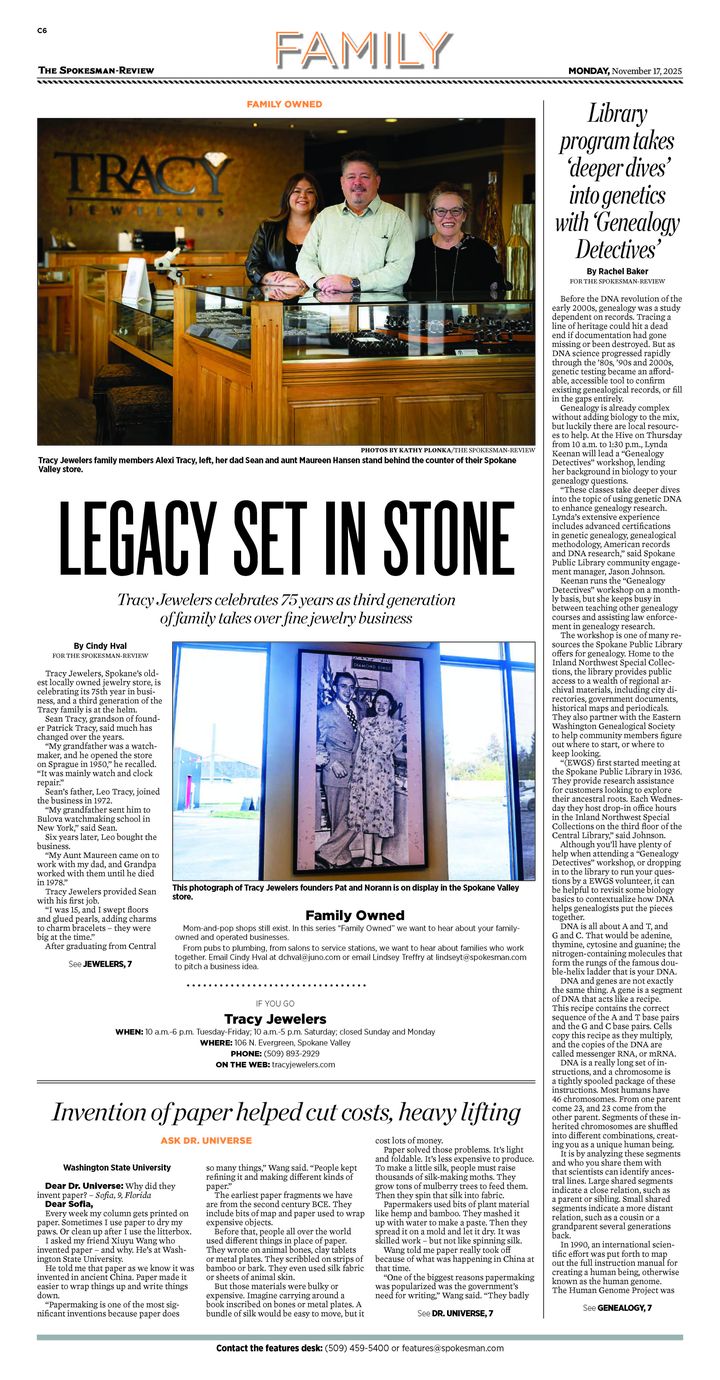 Features Front Page for Nov. 17, 2025 | The Spokesman-Review
