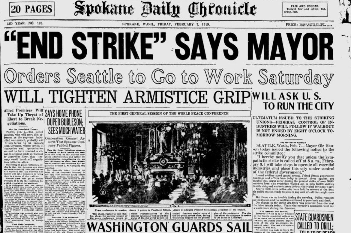 100 years ago in Seattle: National Guard on standby as 60,000 workers ...