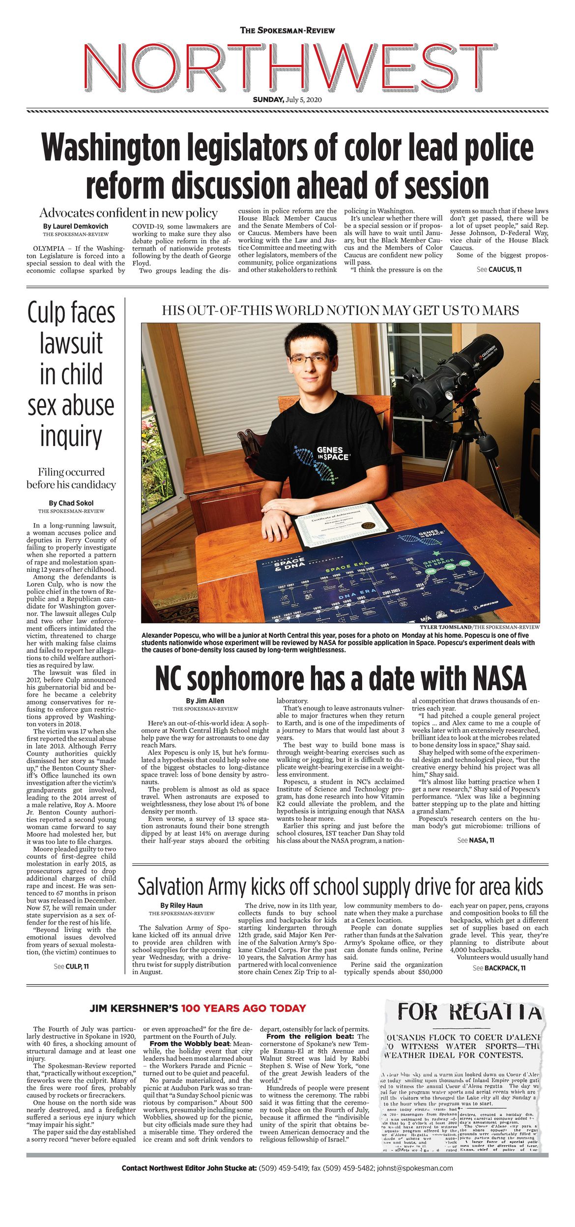 Northwest Front Page for July 5, 2020 | The Spokesman-Review