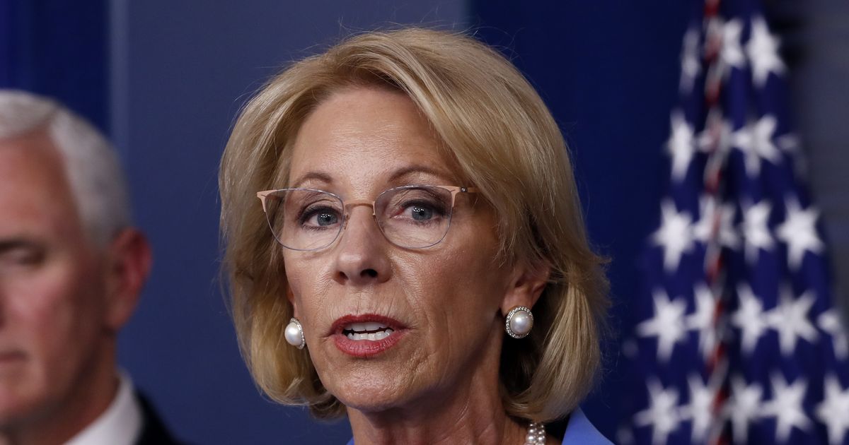 DeVos issues rule steering more virus aid to private schools