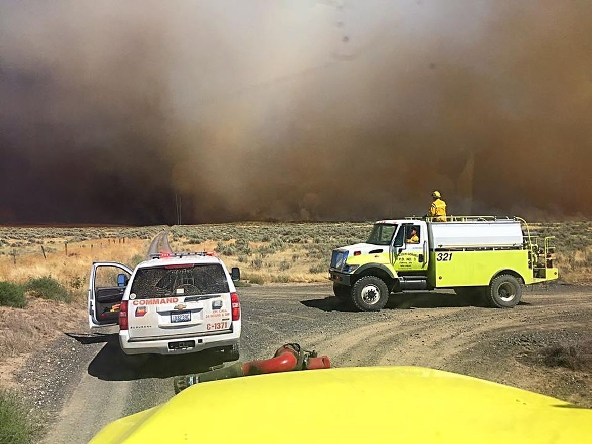 Black Rock fire burns 23,000 acres in Grant County