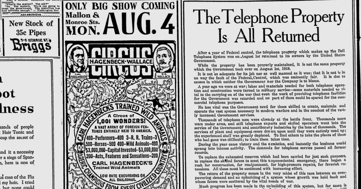 100 years ago in Spokane: Circus arrives on the North Side; man says he ...
