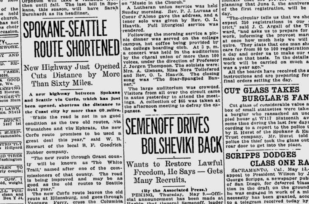 100 years ago in Spokane: ‘Corfu Route’ to foreshorten distance between ...