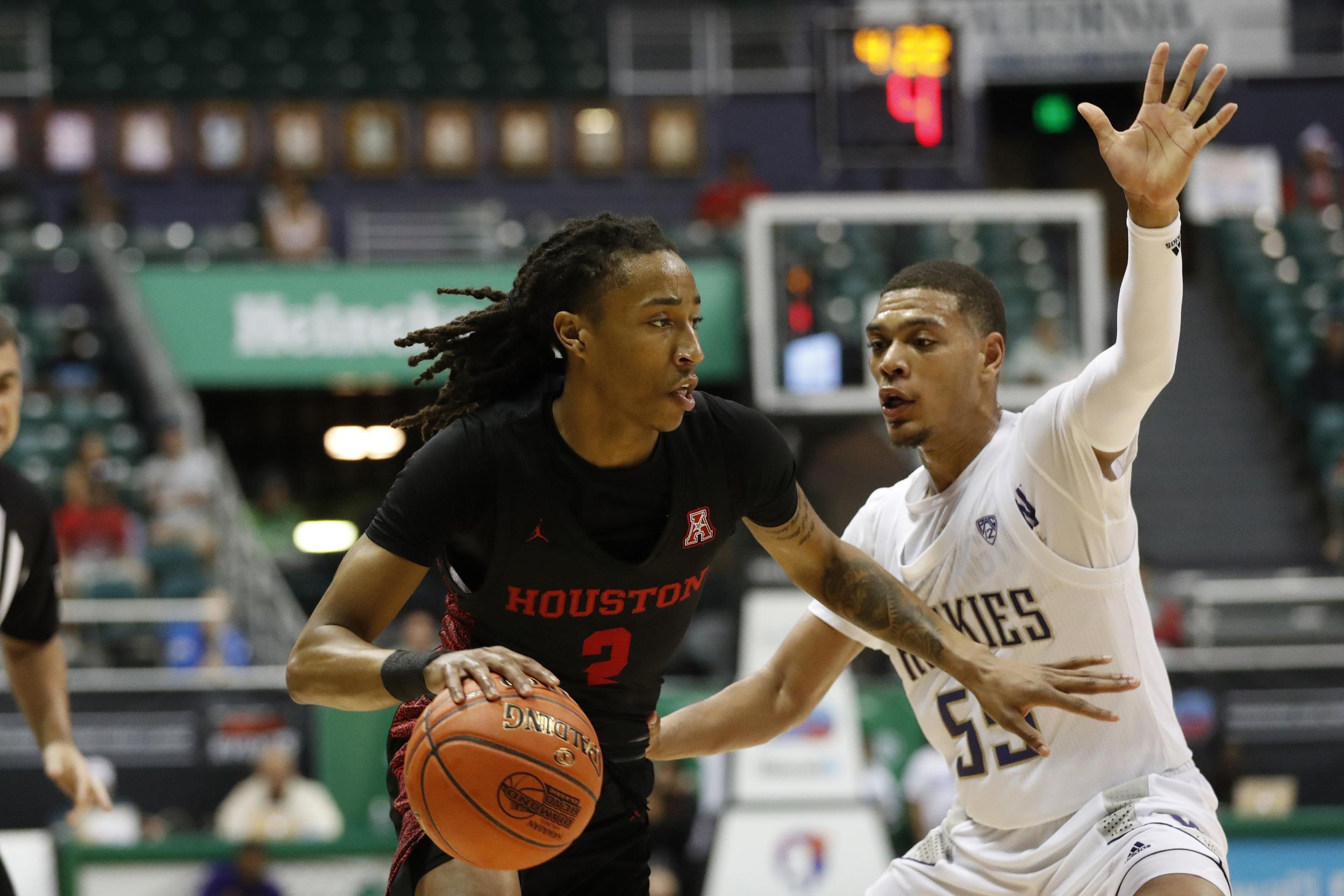 Fabian White Jr. and Caleb Mills help Houston upset No. 21 Washington ...