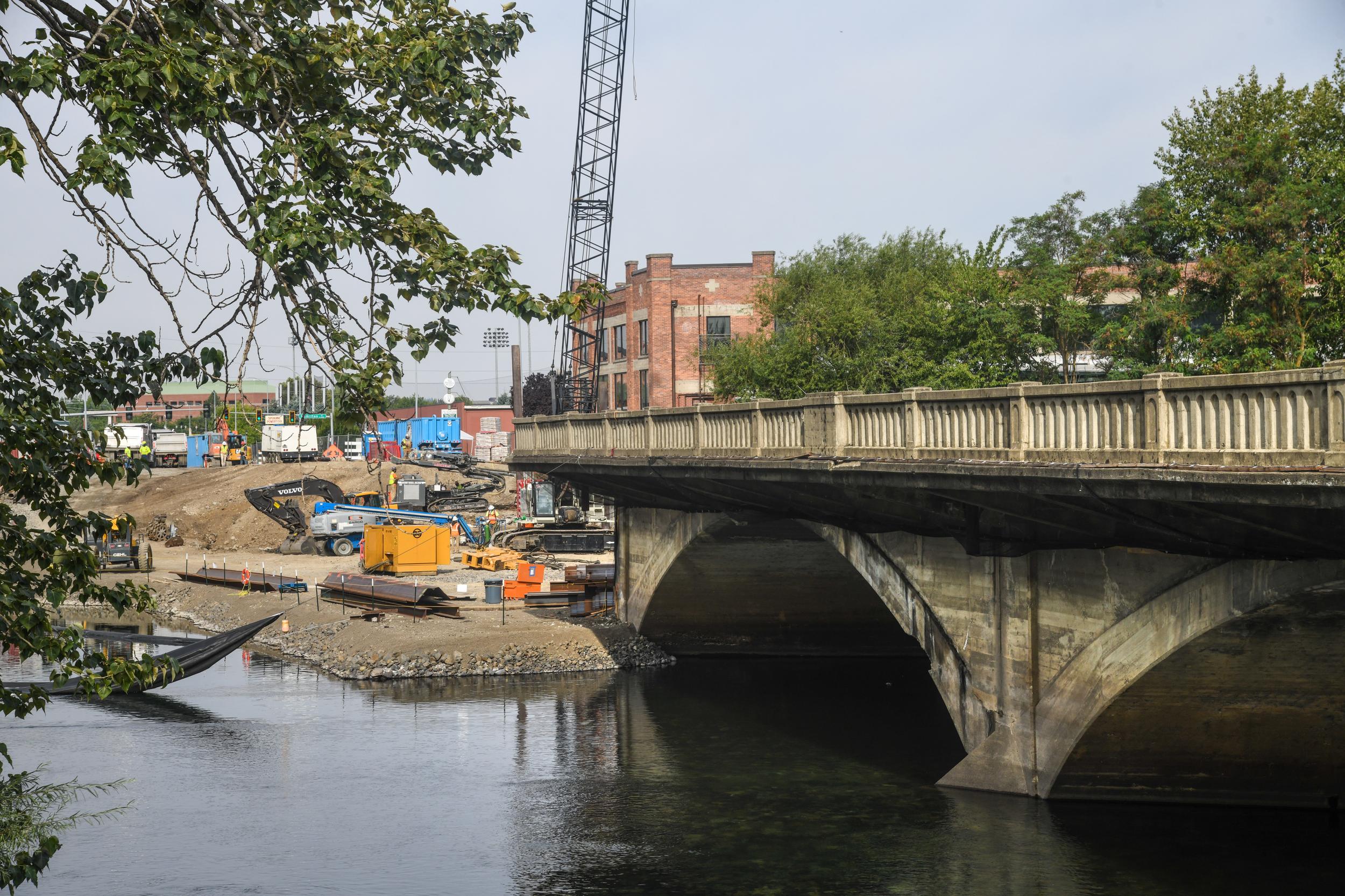 Work continues on East Trent Bridge - Aug. 17, 2020 | The Spokesman-Review