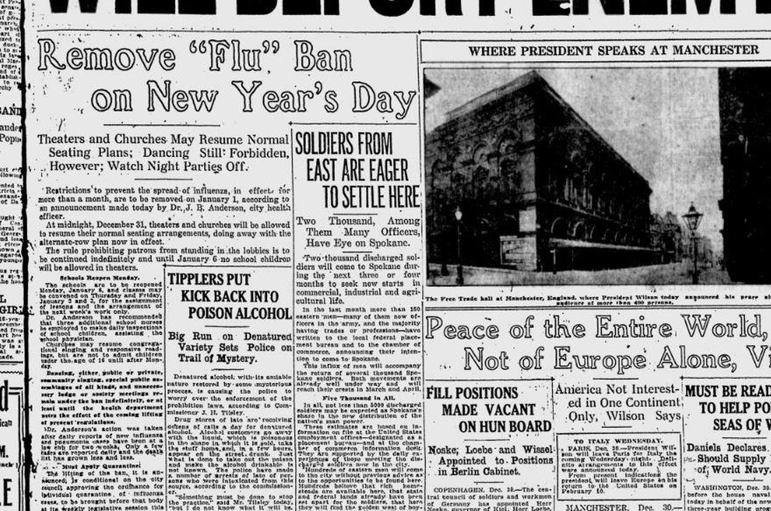 100 years ago in Spokane: End of flu quarantine announced for New Year ...