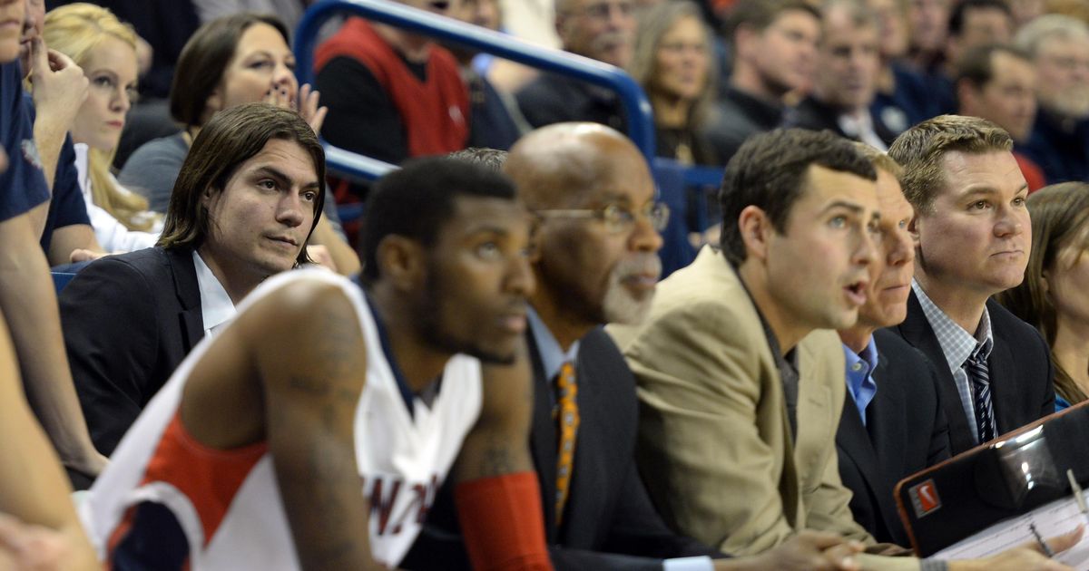 Adam Morrison shooting for candid perspective on Gonzaga radio broadcasts