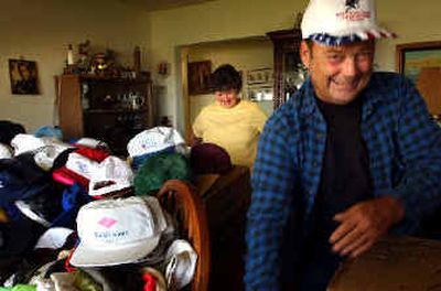 Hayden woman collecting hats for the troops